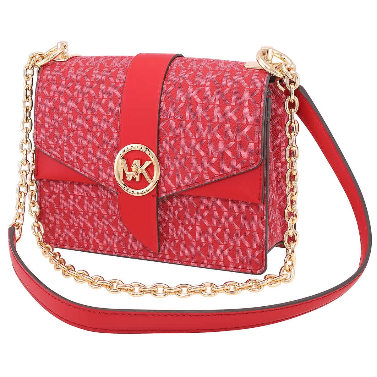 Michael Kors Ladies Greenwich Small Presbyopia Crossbody Bag - Crimson