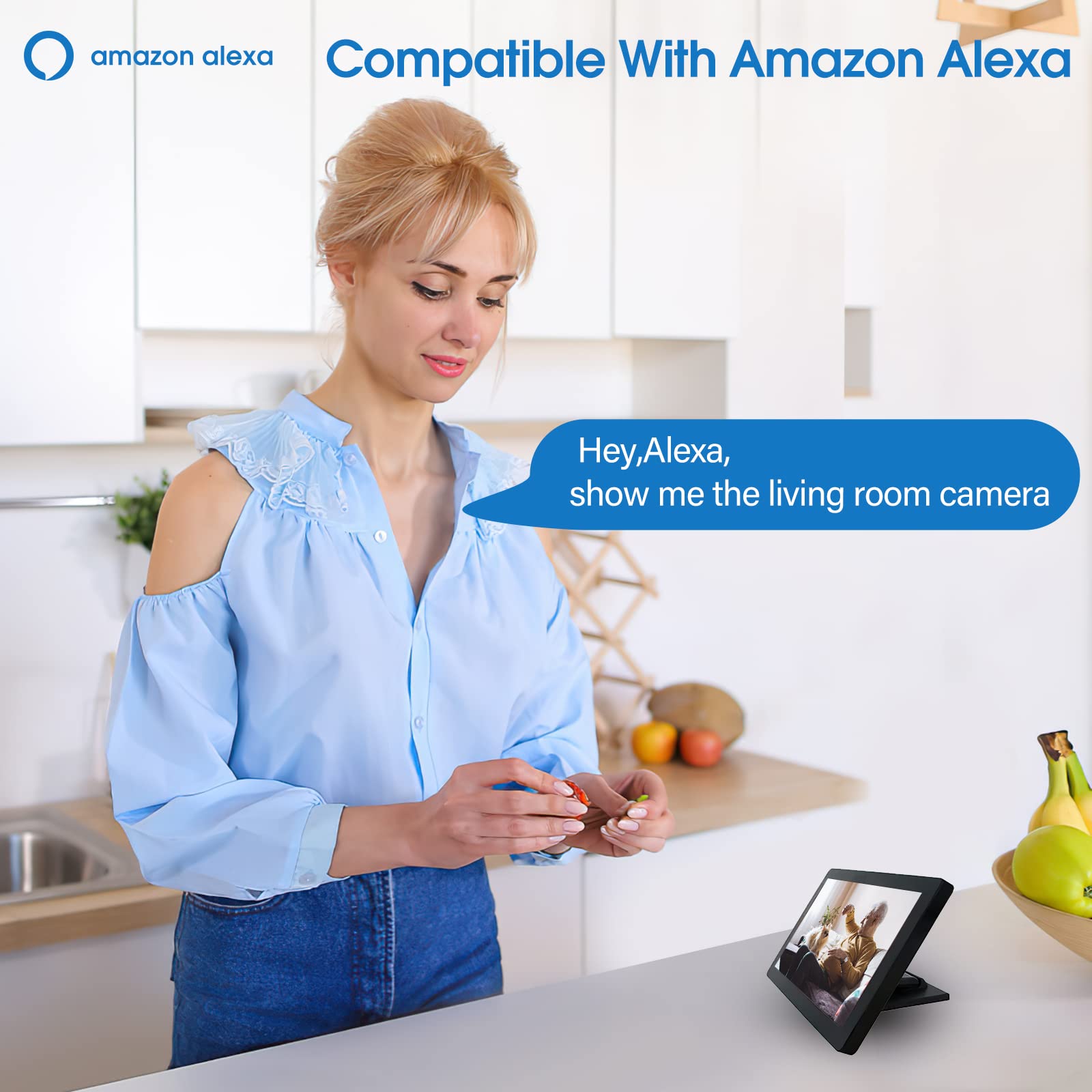Light Bulb Security Camera, E27 Wireless WiFi Outdoor Security Camera, 1080P 2.4GHz WiFi Smart Home Surveillance Cam 355 Degree with Two-Way Audio, Night Vision, Motion Detection, Work with Alexa
