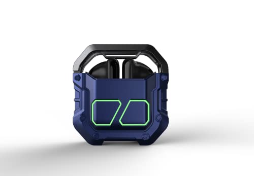 Wireless Earbuds Bluetooth 5.3 Headphones with HiFi Stereo Sound in-Ear Earphones Cool Mecha Earbud Auto Pairing Gaming/Deep Bass Music Mode Headset Built-in Microphone
