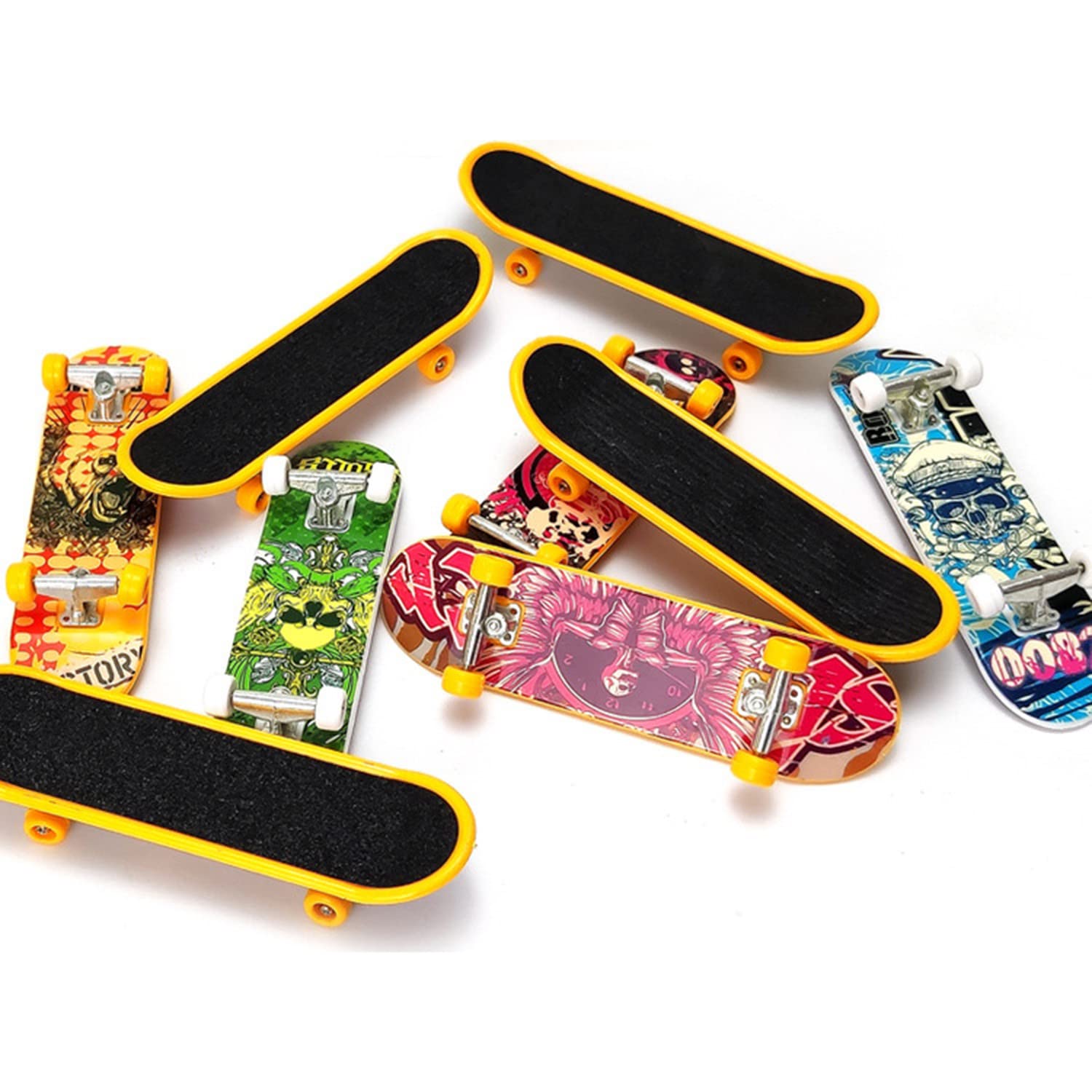 Finduat 10 Pcs Mini Fingerboards Finger Skateboard, Creative Fingertips Movement Party Favors Novelty for Party Supplies Props Decoration