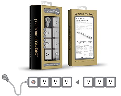 OneAdaptr Stack 6 US AC Outlet Surge Protector - Detachable & Interchangeable 6 AC Outlet Power Strip