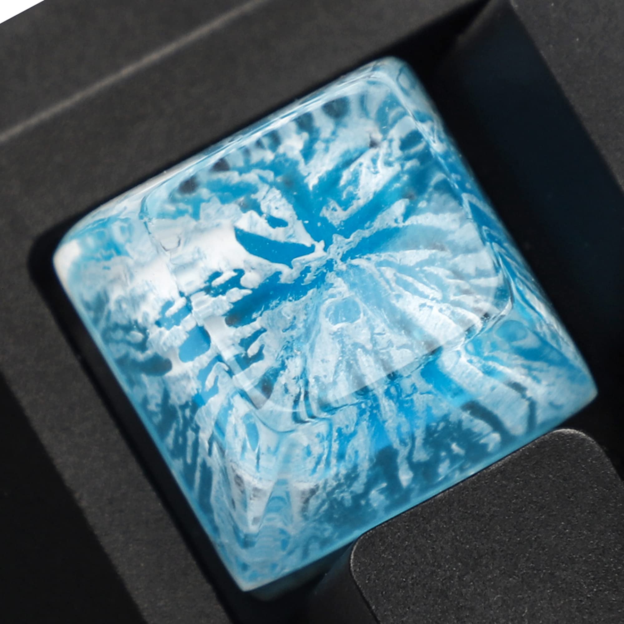 Mechkeeb Handcraft Artisan Keycap Iceberg Volcano Snow Sakura Mountain Resin Mountain Shine Through Keycaps for Cherry MX Mechanical Gaming Keyboard (Iceberg 1 PCS)