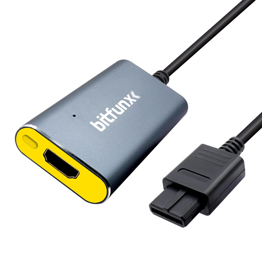 Kacenray HDMI Adapter for N64 / SNES/SFC/NGC, Support 2X Line Doubler and S-Video/Composite to HDMI, Video Game HDMI Converter for Nintendo 64, Super Nintendo, Super Famicom and Gamecube