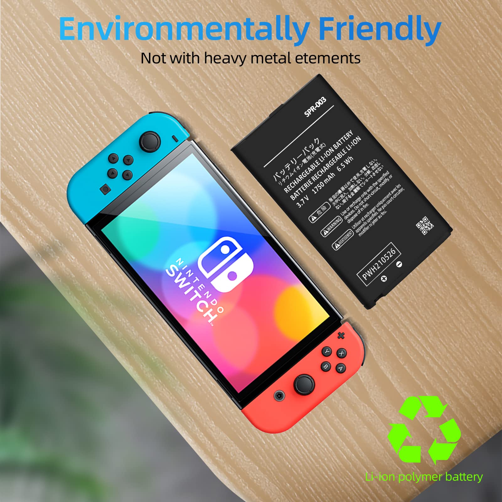 New 3DS XS SPR-003 Replacement Battery for Nintendo 3DS XL and N3DS XL, 1750Mah High Capacity Switch 3DS XL Battery, This Battery Not Compatible with Regular 3DS