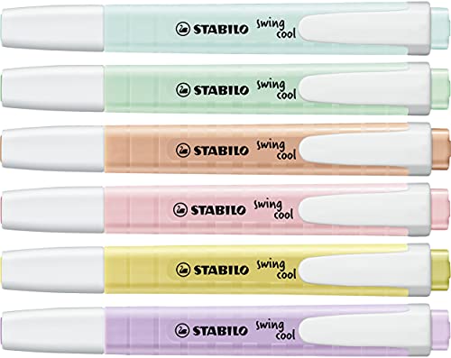 STABILO B-52740-10 Blister Swing Cool Pastel Highlighter (Pack of 6)