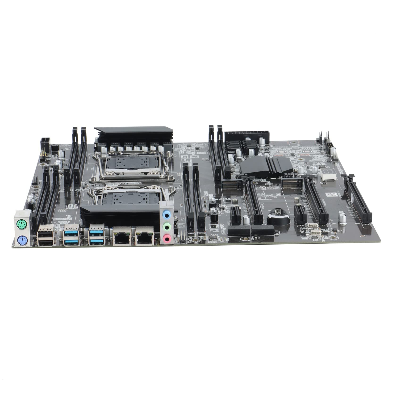 MAKIVI X99 Dual-Socket Motherboard Mining Motherboard LGA 2011-3 Dual CPU DDR4 Memory Slot PCI-E 16X SATA2.0 NVME M.2 Interface