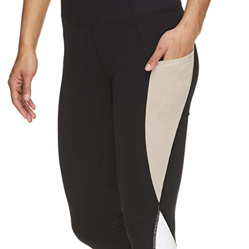 Gaiam Women's High Waisted Capri Yoga Pants - High Rise Compression Workout Leggings - Athletic Gym Tights - Black (Tap Shoe), Small