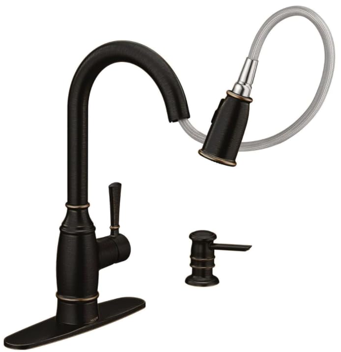 Moen 87791BRB Noell Pulldown Kitchen Faucet Mediterranean Bronze Finish