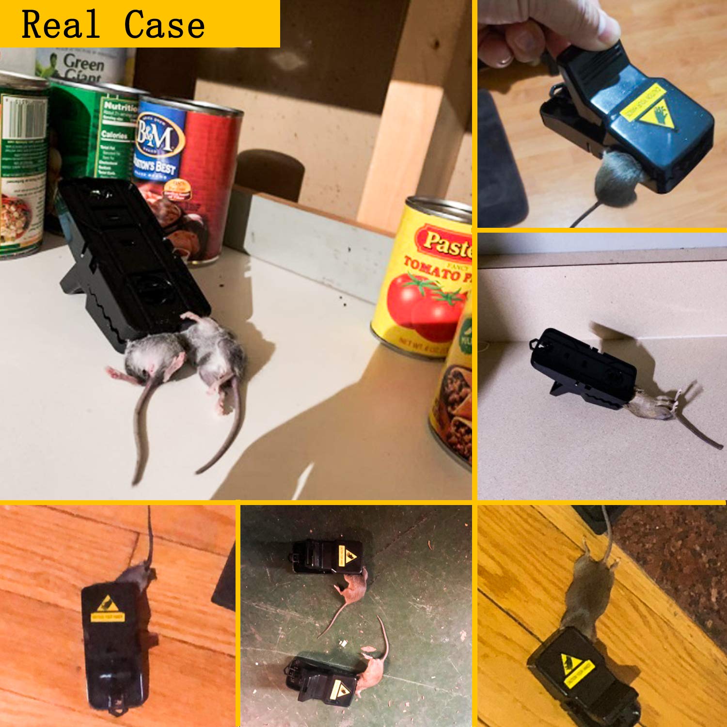 Mouse Traps,Small Mice Traps That Work, Humane Mouse Traps with Detachable Bait Cup, Mouse Catcher Quick Effective - 6 Pack