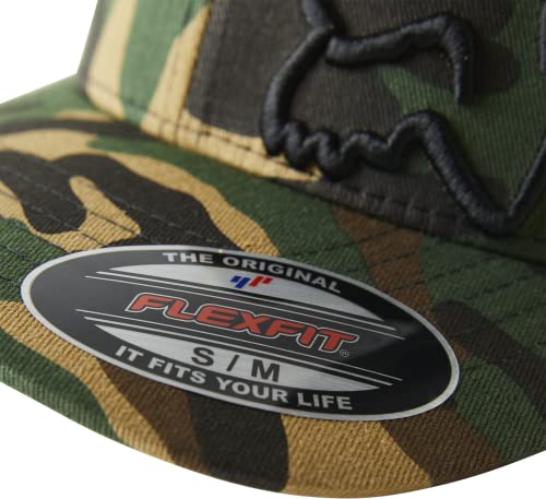 Fox Racing mens Flex 45 Flexfit Hat Baseball Cap, Camo, Small-Medium