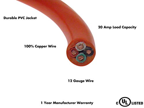 MPI Tools Nema L14-20P to L14-30R Generator Power Cord Pigtail Adapter 4 Wire 12 Gauge 125/250v 18 Inches Long