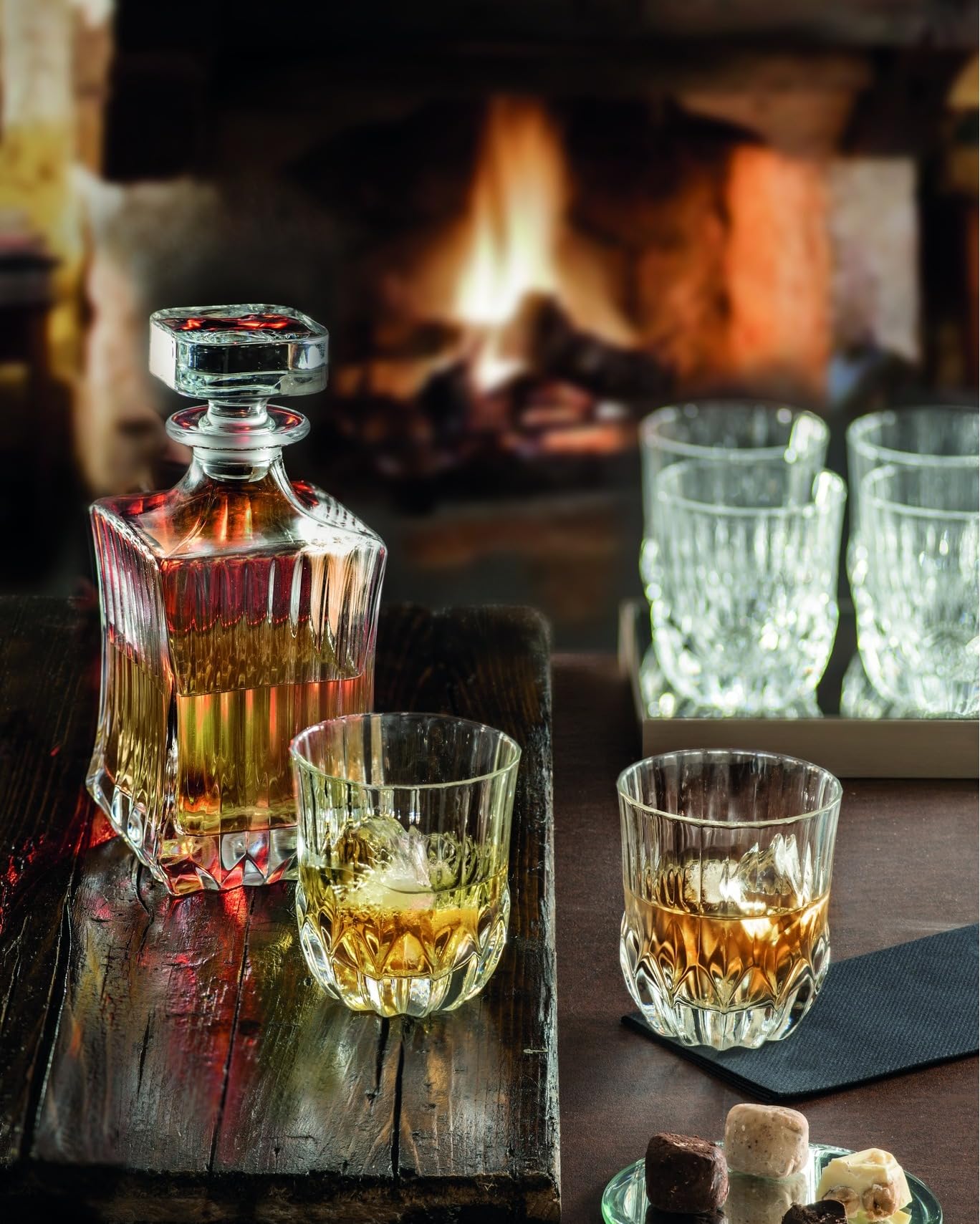 HISTORY COMPANY Luxury Crystal Double Rocks Glass, 2-Piece Set, Crafted in the Tuscany Region of Italy (Gift Box Collection)