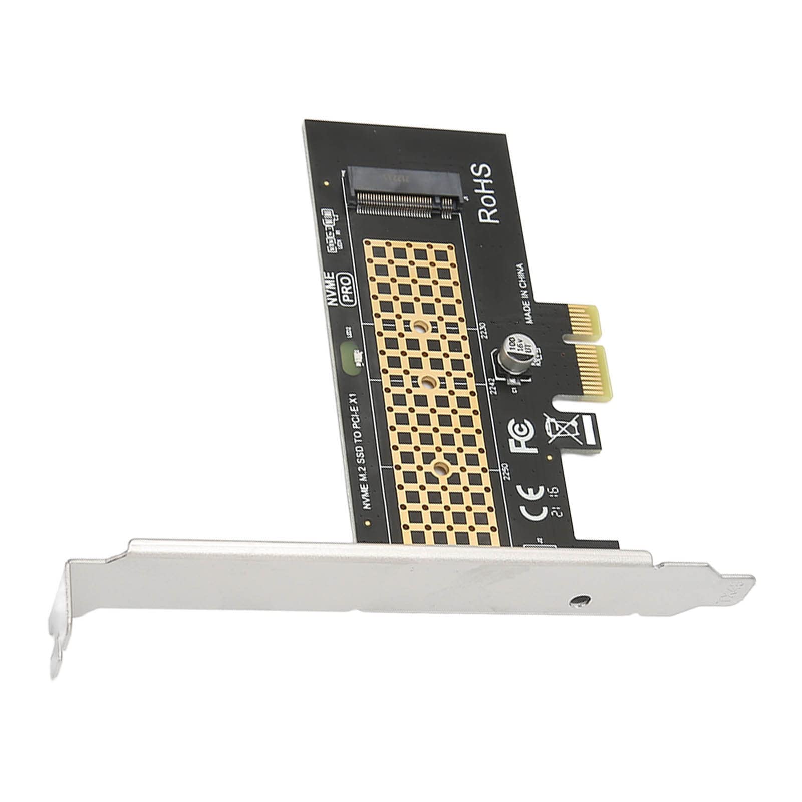 M.2 SSD to PCIe Adapter, Heat Sink NVMe PCIe Adapter 5Gbps Bandwidth PCIe to M.2 SSD Plug and Play for PC