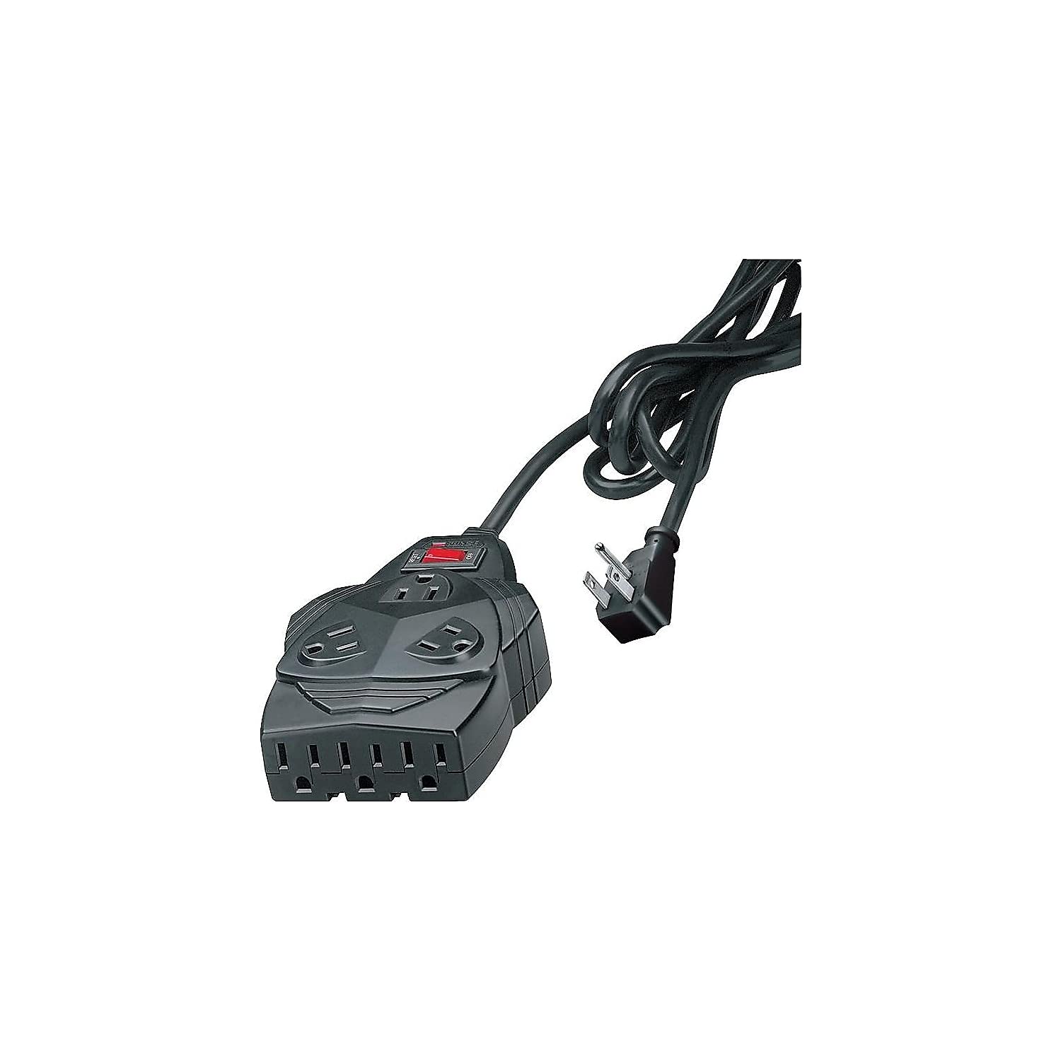 Fellowes Mighty 8-Outlet Surge Protector, 6 ft Cord, 1300 Joules, Black (99090)