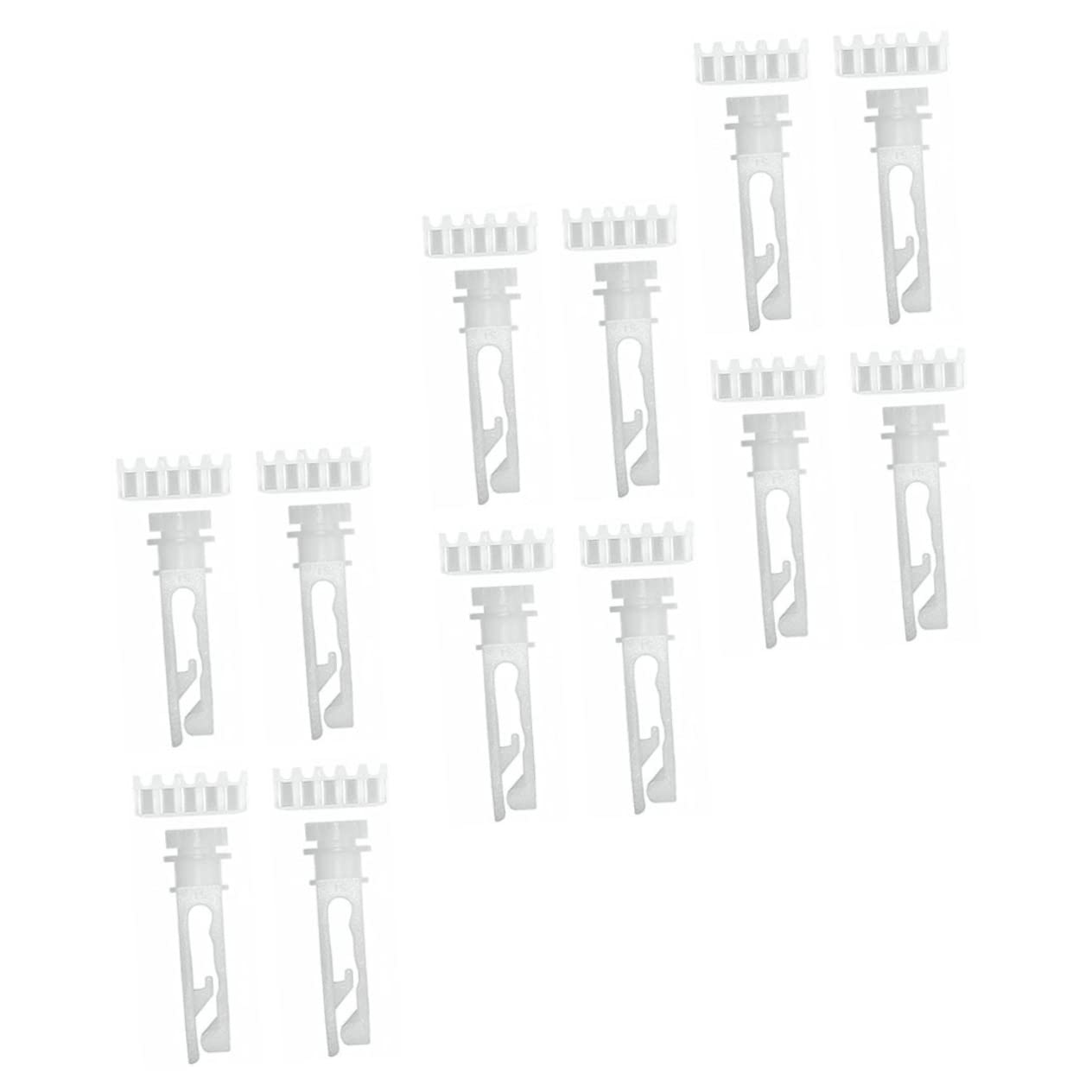Homoyoyo Vertical Blinds Repair Kit Blinds Replacement Parts 12sets Shutter Gear Tool Household White Plastic Vertical Blinds Replacement Parts Vertical Window Blind