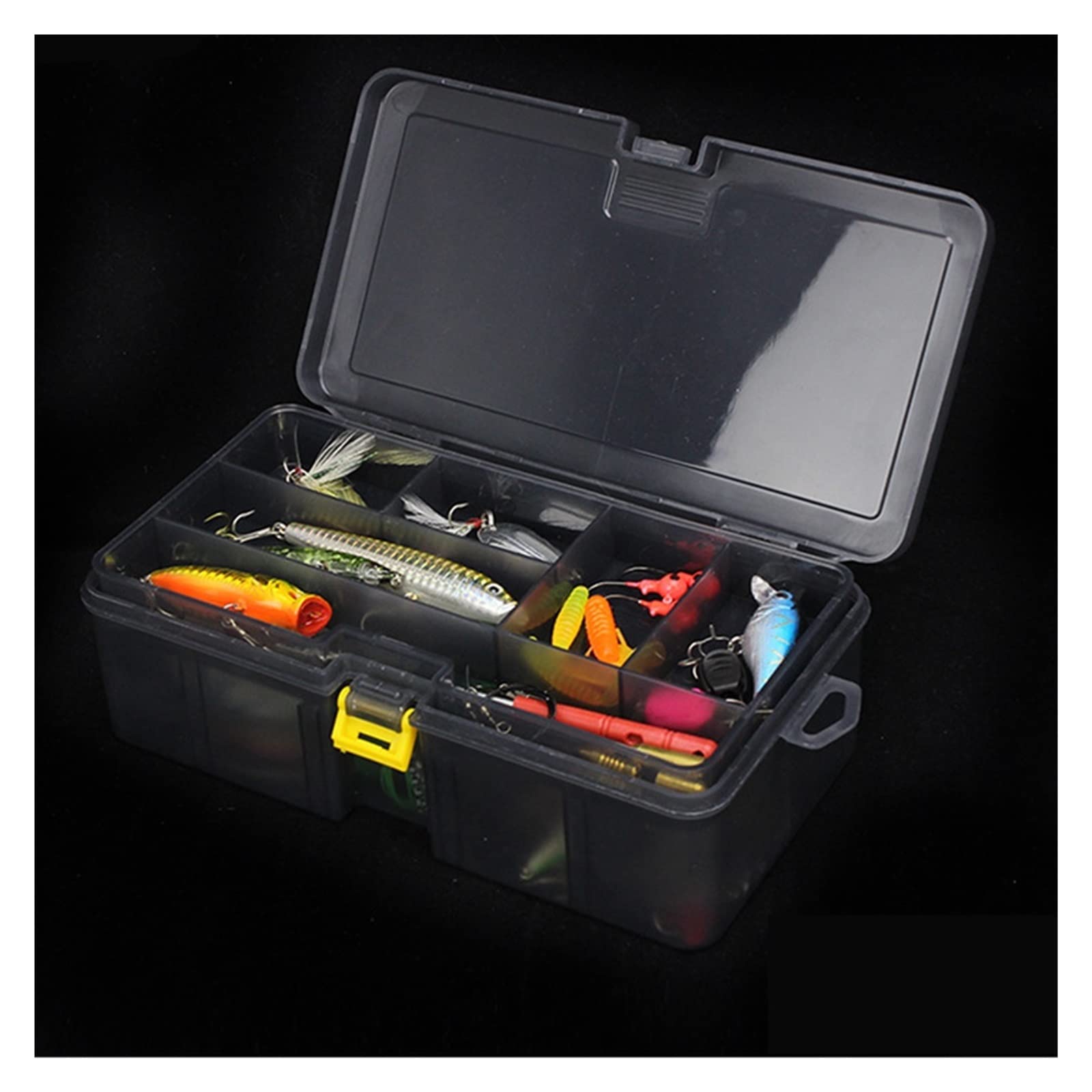 MEFESE Fishing Tackle Box Multi-Division Dual Layer Bait Lure Hook Case Storage Boxes Supply Organizer Accessory Large Capacity