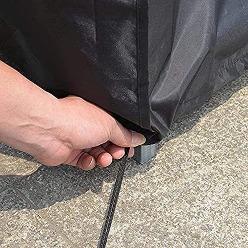 QINY Furniture Waterproof Cover Sofa Rain Garden Patio Protective Cover Black and Silver,for Rattan Table Cube Chair 23.8.23 (Color : Black, Size : 80X80X80cm)