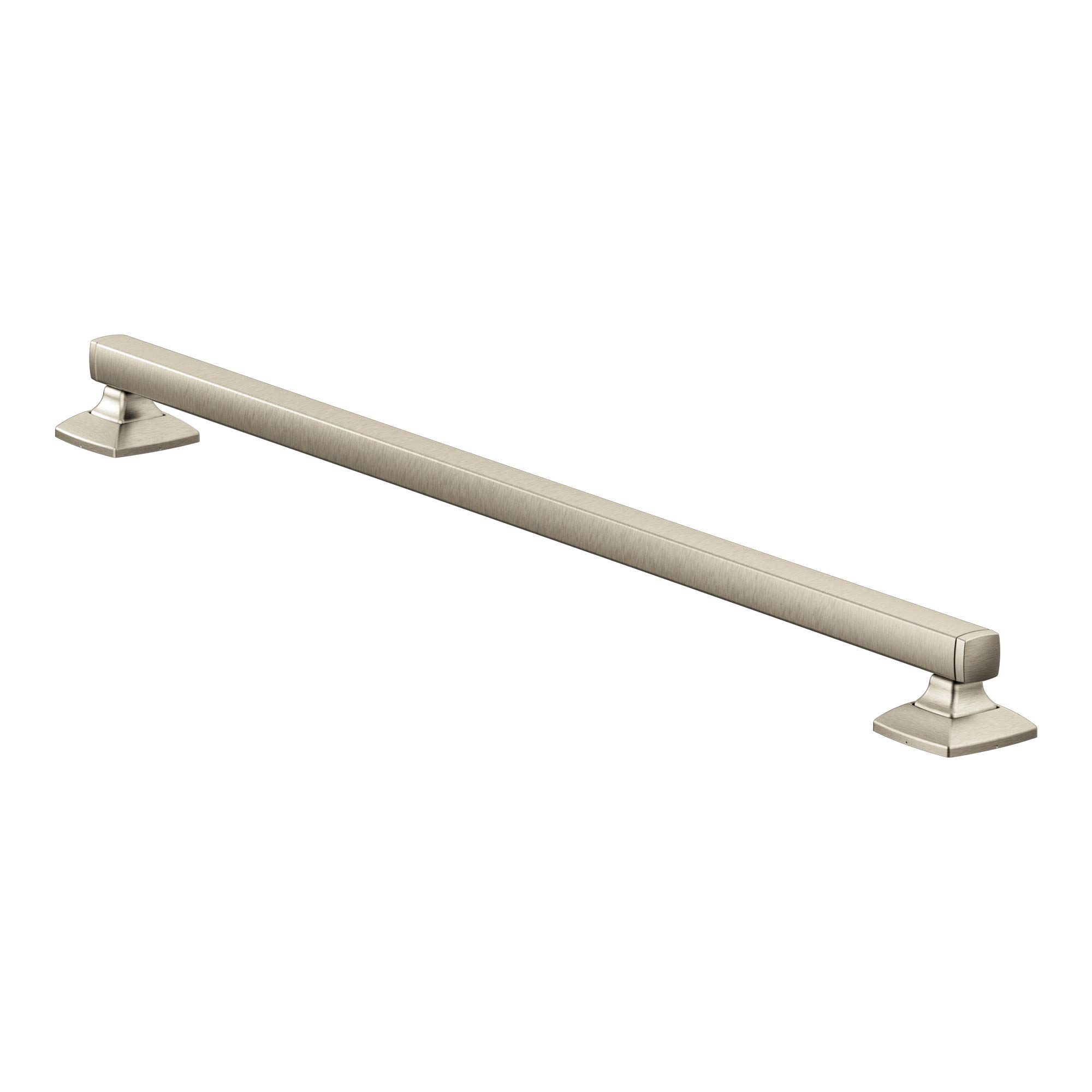 Moen YG5124BN Voss Collection Safety 24-Inch Stainless Steel Transitional Bathroom Grab Bar, Nickel