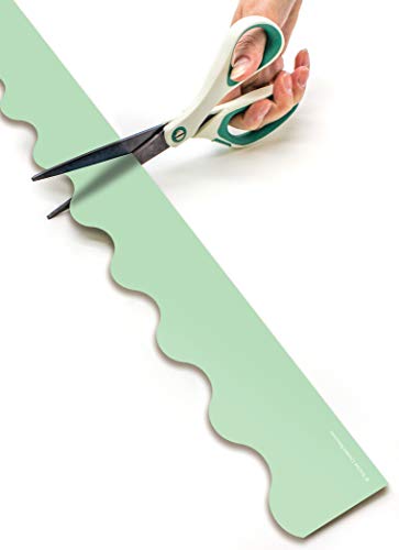 Teacher Created Resources Mint Green Scalloped Rolled Border Trim - 50ft - Decorate Bulletin Boards, Walls, Desks, Windows, Doors, Lockers, Schools, Classrooms, Homeschool & Offices