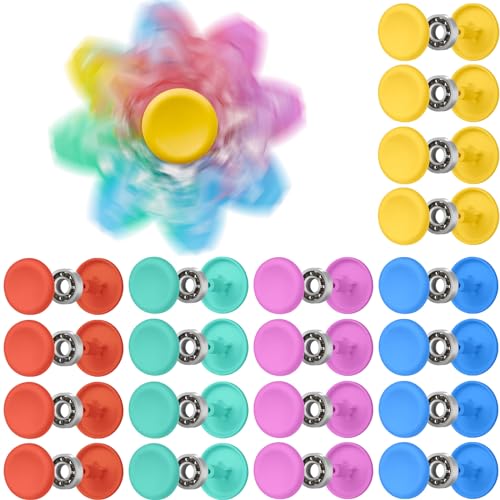 NiArt Fidget Spinner Toy DIY Bearing Set 20-Pack MR137 0.5" Single-Sealed Chrome Steel Bearing Replacement High Speed Epoxy Resin Casting Craft (4 Colors)