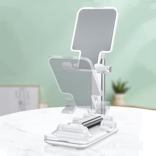 QIYIENDIAN Cell Phone Solid Stand for Desktop/Office Desk with Ankle/Height Adjustable, and Foldable Phone Holder for All Smartphone Samsung Galaxy iPhone14/13/ XR Plus(B3-Green)