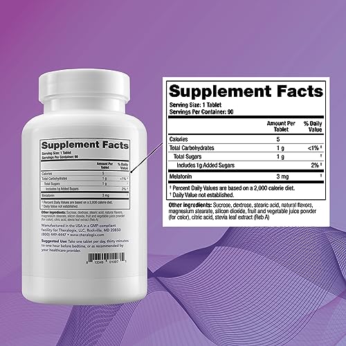 Theralogix Theratonin Melatonin Supplement - 90-Day Supply - Sleep Support Supplement - Melatonin to Aid a Good Night's Sleep - Supplement for Women to Support Fertility - NSF Certified - 90 Tablets