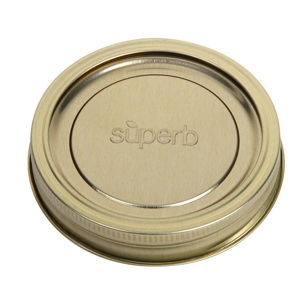 Superb Wide Mouth Mason Jar Canning Lids with Bands/Jar Rings β Made in the USA (24 Lids with Rings)