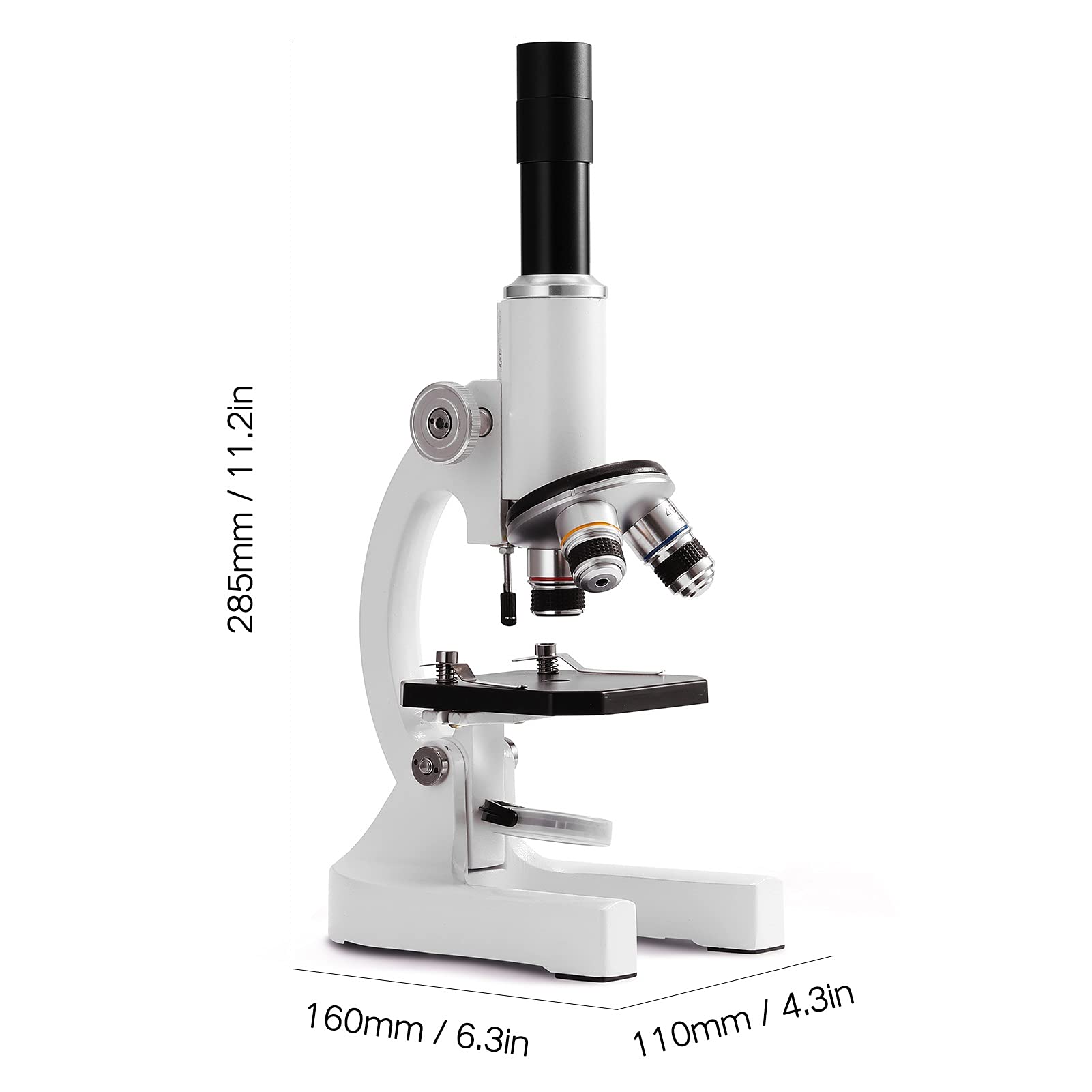 LIRUXUN 64X-2400X Monocular Optical Microscope Elementary School Science Experimental Biology Teaching Digital Microscope