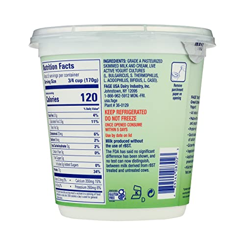 FAGE Total Greek Yogurt, 2% Reduced Fat, Plain, 32 oz