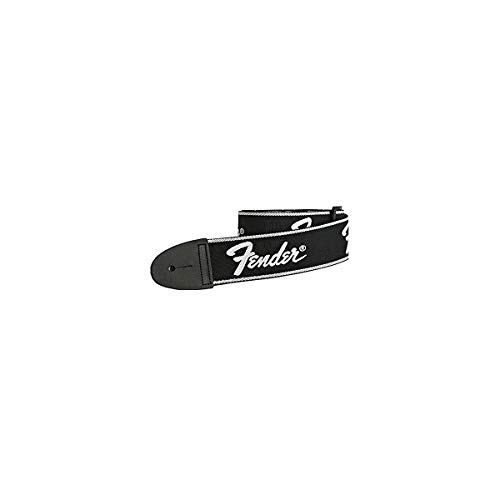 Fender Running Logo Guitar Strap, 2in, Black