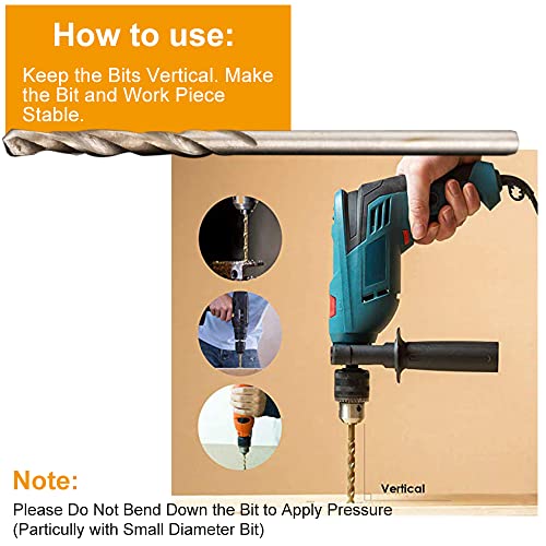 Mtsooning 10PCS 1.3mm Mini Drill Bits, Small Steel Twist Drilling Kit, Precision Hss Drilling Tool for Metal, Wood, Manual Work DIY, Crafts Jewelry, Assembling, Model Making