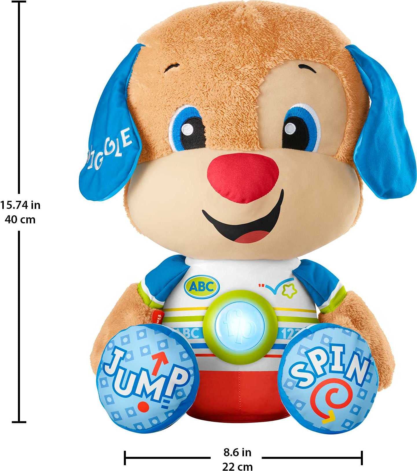 Fisher-Price Laugh & Learn Toddler Learning Toy So Big Puppy Musical Plush with Smart Stages Content for Ages 18+ Months