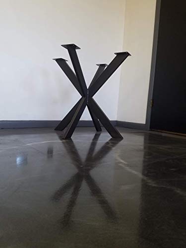Metal Table base, Cross-X Style - Any Size and Color