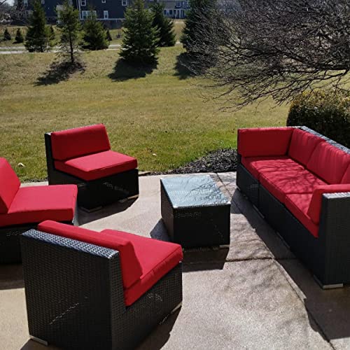 Sqodok Patio Cushion Covers, 2Pack Outdoor Cushion Covers for Patio Furniture, Waterproof Patio Cushion Slicovers Replacement