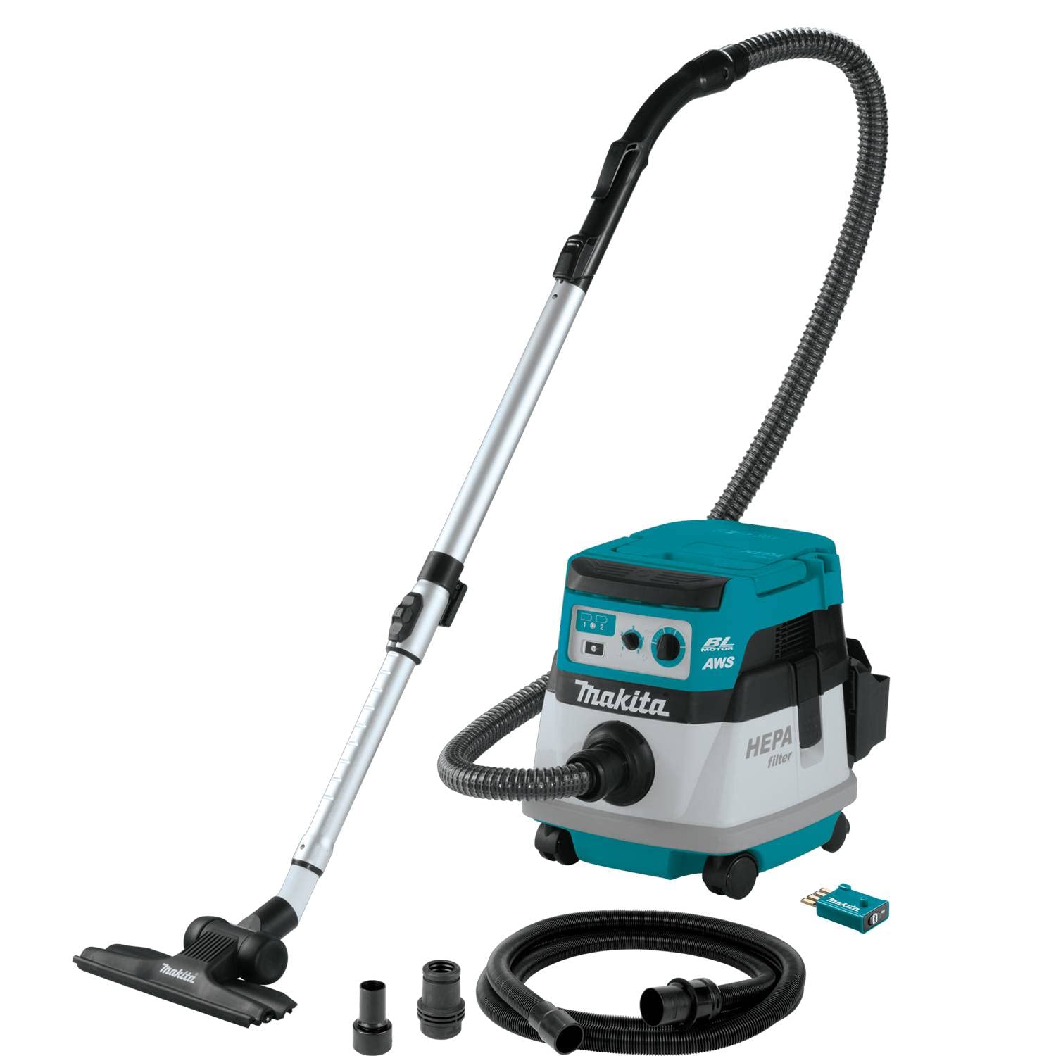 Makita XCV22PTU 36V (18V X2) LXT® Brushless 2.1 Gallon HEPA Filter Dry Dust Extractor/Vacuum Kit, AWS® (5.0Ah)