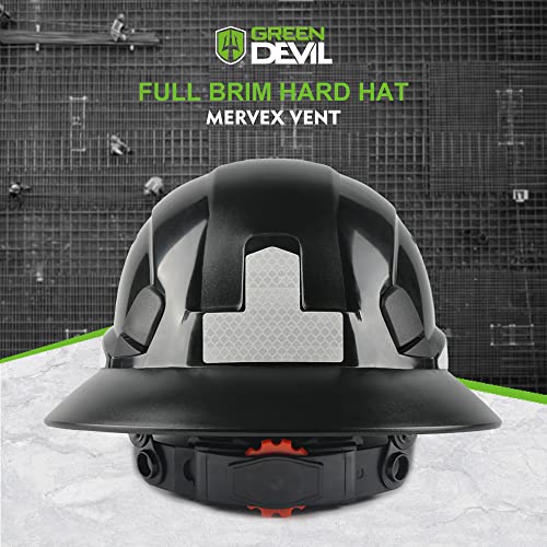 Full Brim Hard Hat Vented Construction Safety Helmet OSHA Approved Cascos De Construccion Work Hardhats with Cooling Towel for Men&Women 6 Point Adjustable Ratchet Suspension