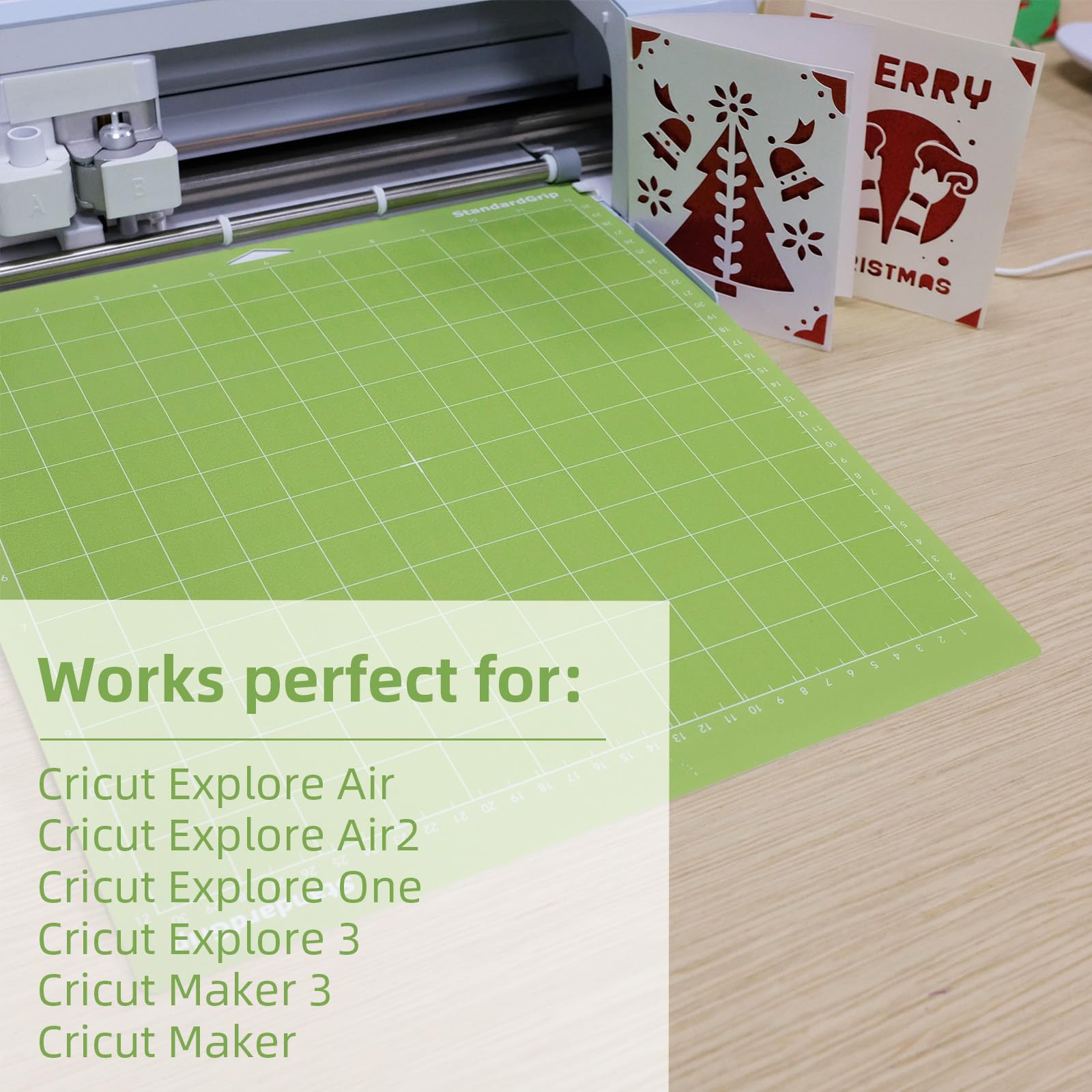 Srunffe Cutting Mats for Cricut Maker/Maker 3/Explore 3/Air/Air 2, Variety Adhesive Replacement Cut Mats compatible with Cricut Machines (Variety for cricut 12 * 12in 6pack, Variety)
