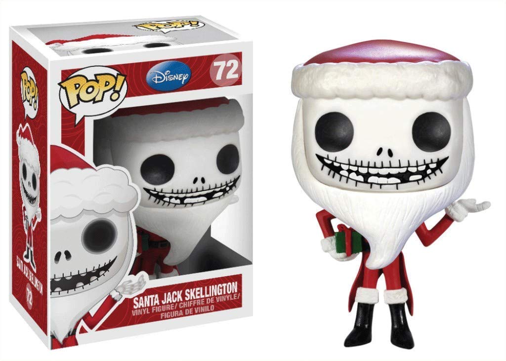 Funko POP Disney: The Nightmare Before Christmas - Santa Jack Skellington Pop! Vinyl Figure (Bundled with Compatible Pop Box Protector Case), Multicolor, 3.75 inches