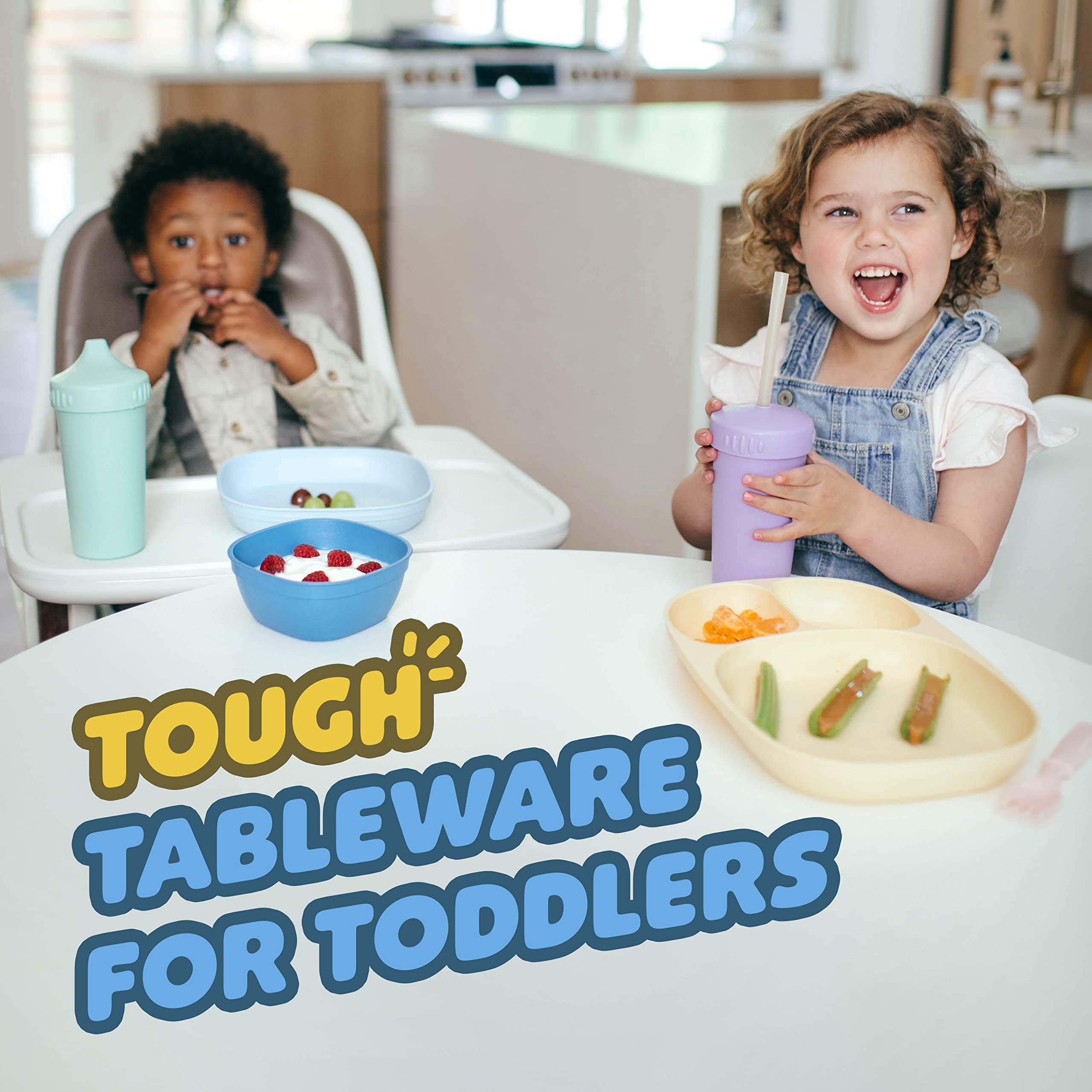 MightyMoe 4-Pack No Spill Sippy Cup (Slate/Blue Gray)