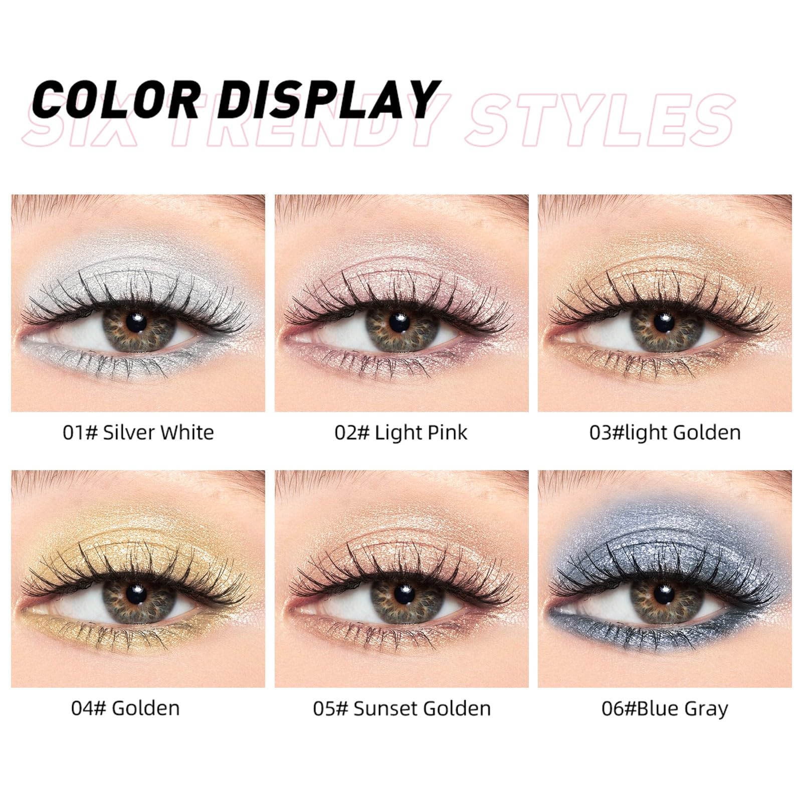 MAEPEOR Metallic Liquid Lipstick Set 6 Color Shimmer & Glitter Metallic Lipstick Long Wear and Non-stick Cup Diamond Pearl Lip Gloss Kit (Set 01)