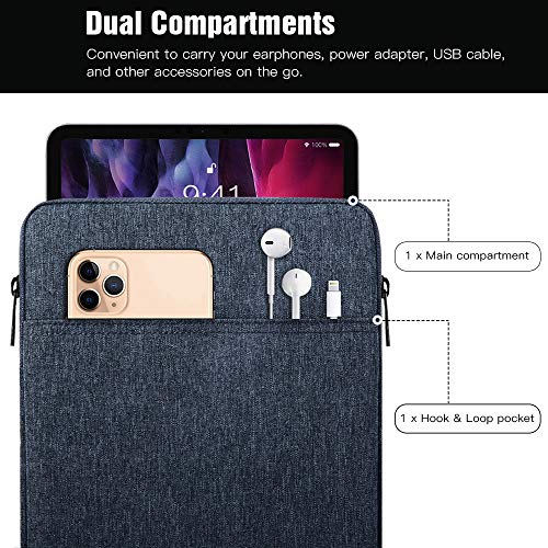 TiMOVO 9-11" Tablet Sleeve Case for iPad 10.2 2021-2019, iPad 10th Generation 2022, iPad Air 5/4 10.9, iPad Pro 11 2022-2018, Galaxy Tab S9/S8/A8/A7 2023, Protective Bag Fit Smart Keyboard, Space Gray