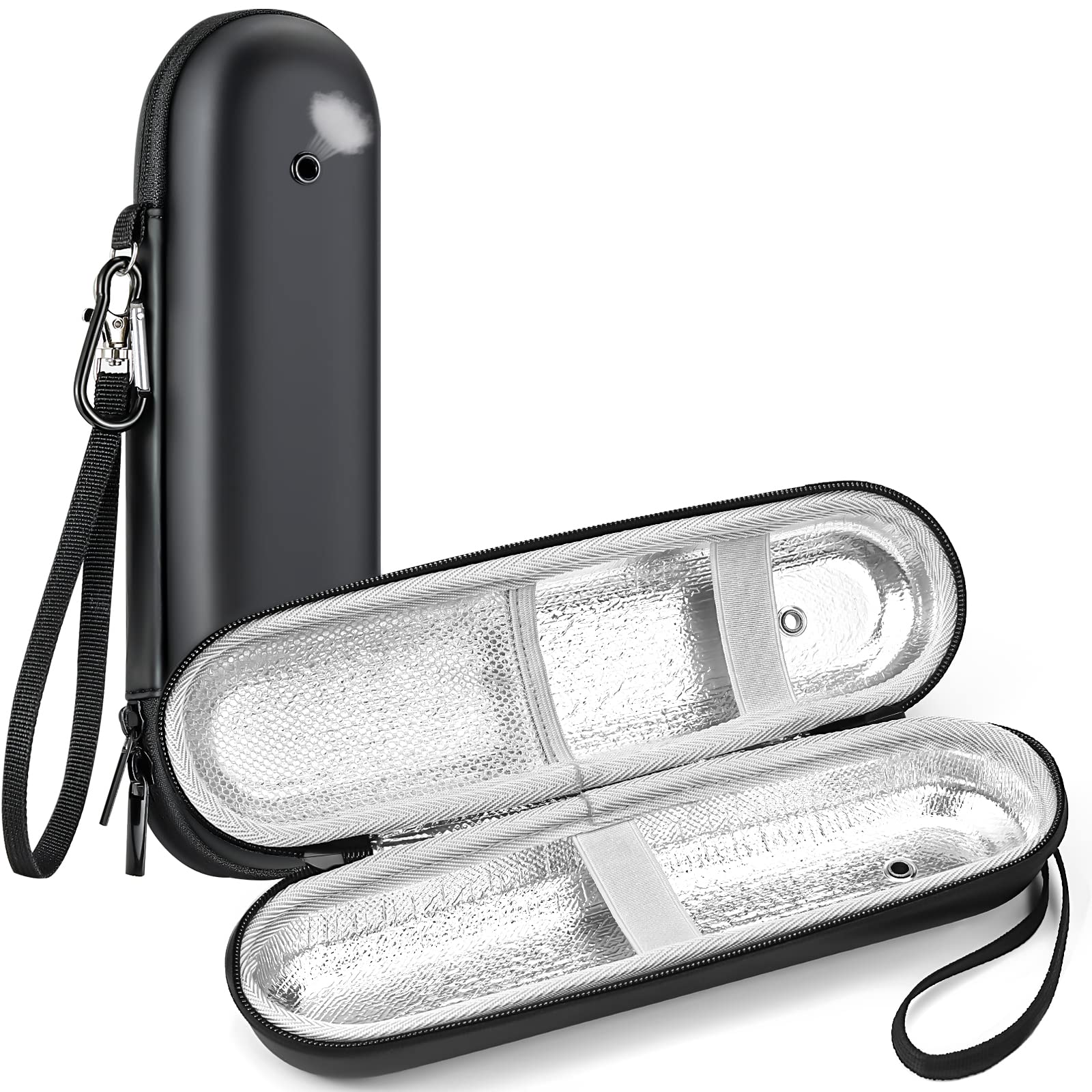 Rhino Valley Electric Toothbrush Travel Case, Hard EVA & Tin Foil Lining Carrying Case Holder Container with Strap & 2 Breathable Holes, Compatible with Oral-B/Oral-B Pro Smartseries