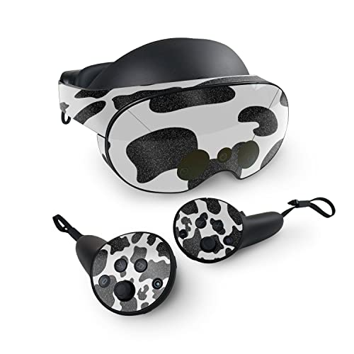 MightySkins Glossy Glitter Skin Compatible with Meta Quest Pro - Cow Print | Protective, Durable High-Gloss Glitter Finish | Easy to Apply, Remove, and Change Styles | Made in The USA