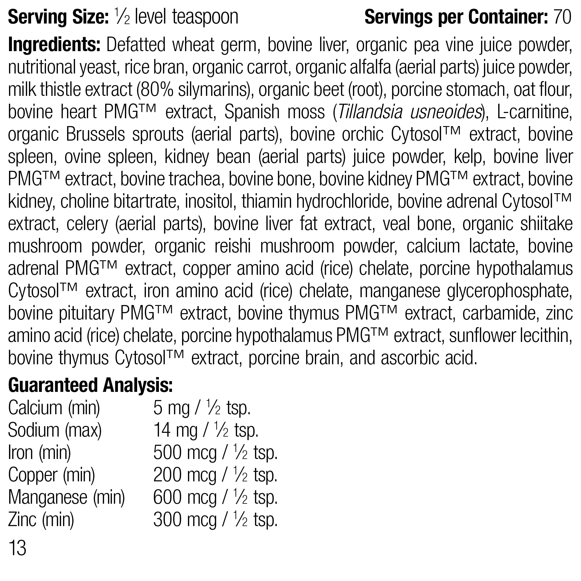 Standard Process Canine Whole Body Support - Multisystem Support Supplement for Canines - Nutritional Powder Supplement for Daily Health Maintenance - Multisystem Supplement Formula - 100 g