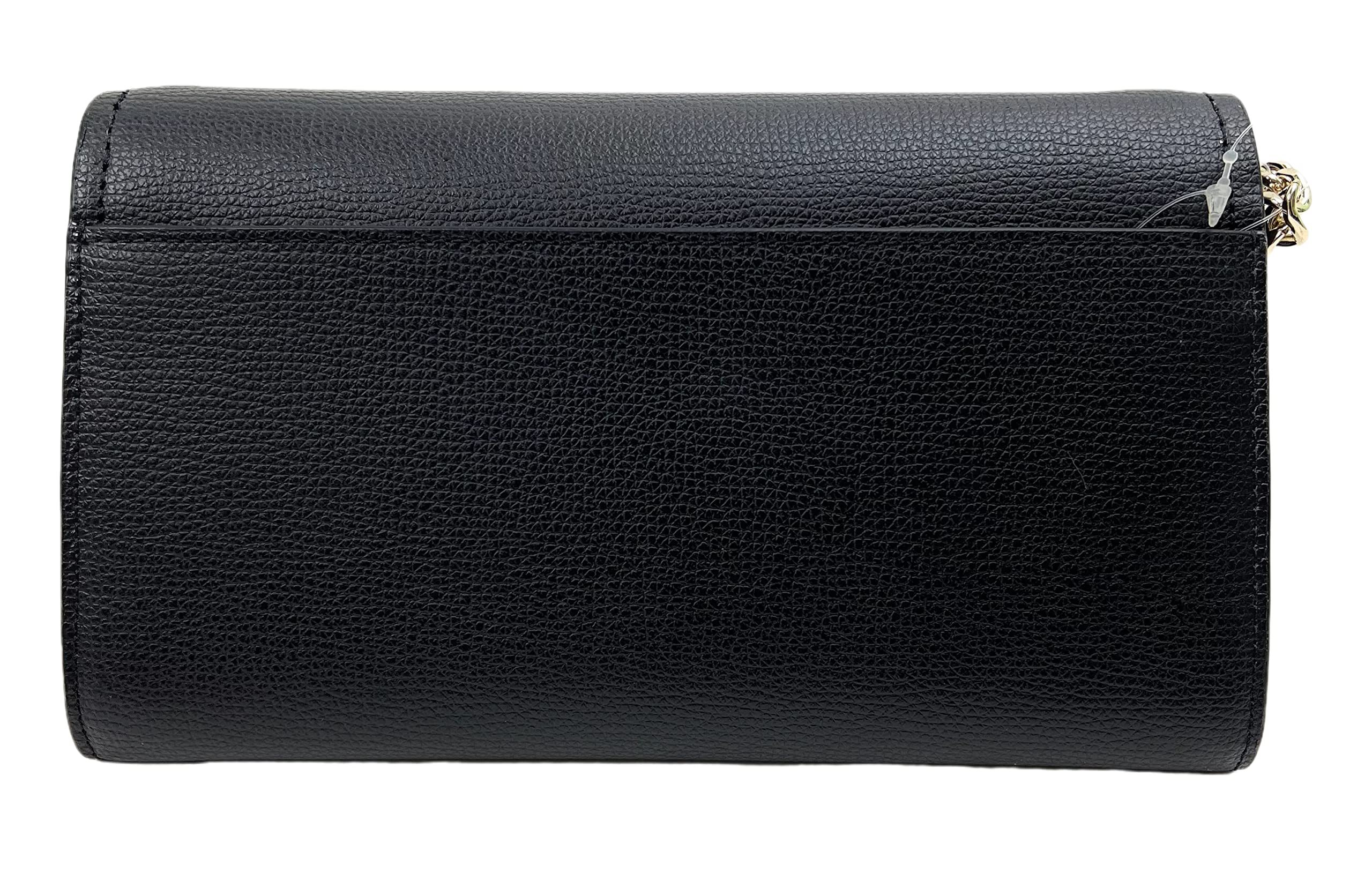Kate Spade New York Refined Grain Leather Chain Wallet Crossbody Bag (Black)