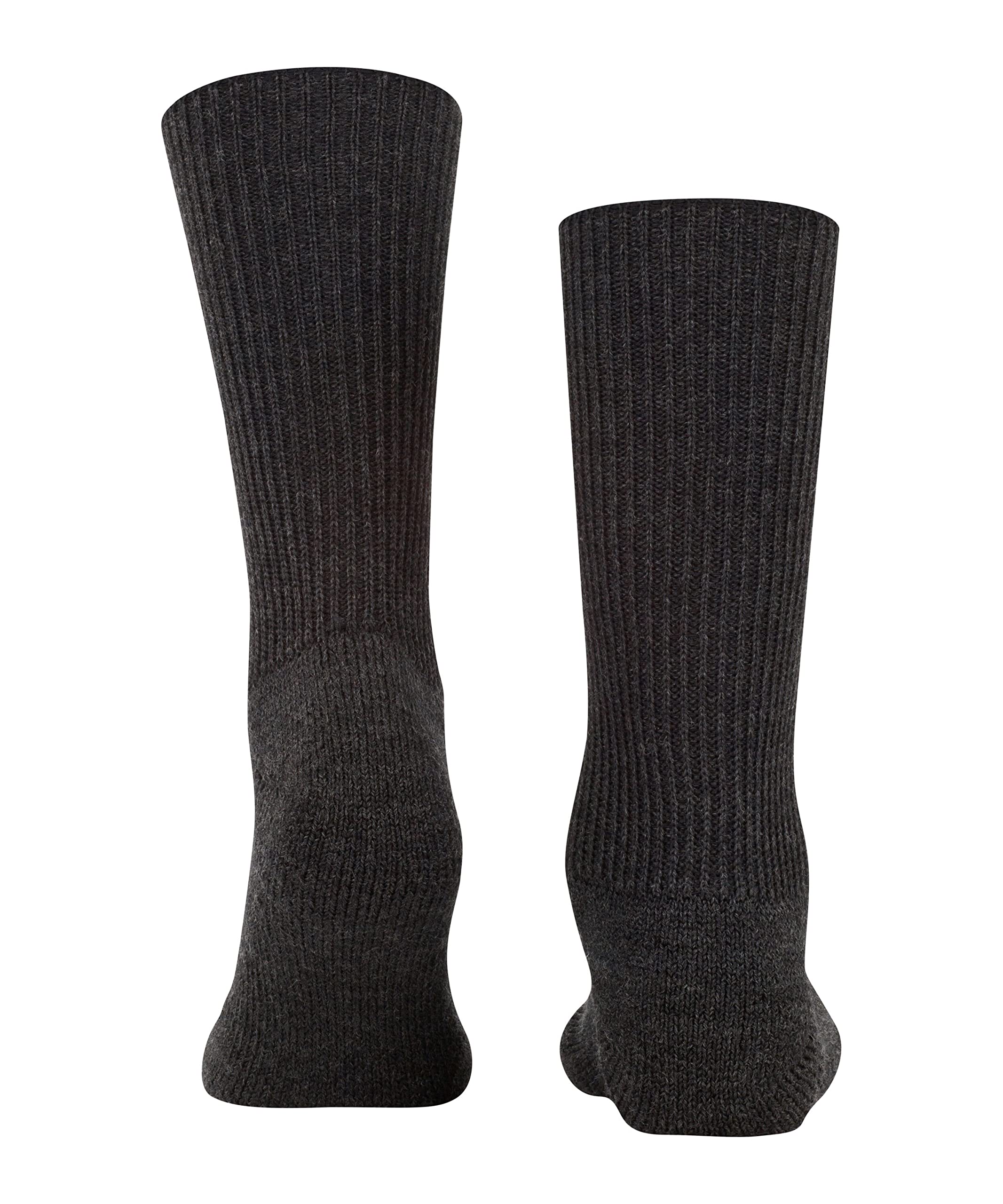 FALKE Unisex Walkie Ergo Socks, Crew Length, Thick Sole, Hiking Sock, Breathable, Moisture-Wicking, Merino Wool, Grey (Anthracite Melange 3080), 9-10, 1 Pair