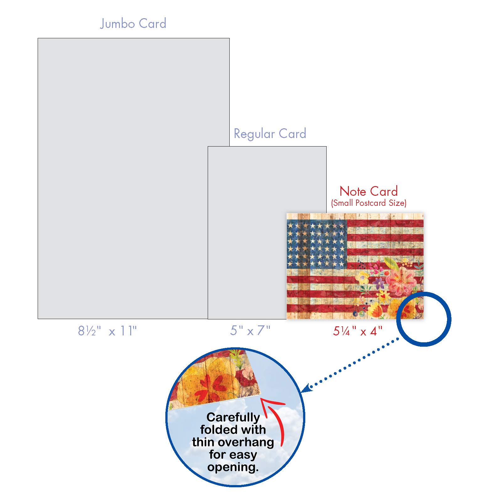 The Best Card Company 10 Assorted Thank You Note Cards Boxed Set 4 x 5.12 Inch with Envelopes (10 Designs, 1 Each) Artful Flags M6580TYG