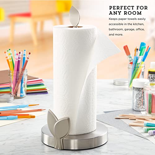 Kamenstein Perfect Tear Paper Towel Holder, 7.39 x 7.17 x 14.13-Inch, Stainless Steel