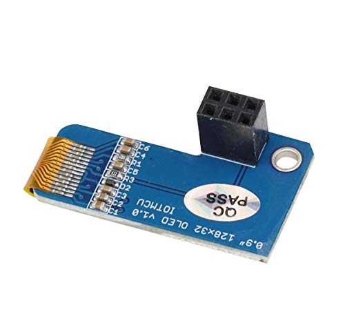 Ferwooh PiOLED 0.91inch OLED Screen Display Module I2C 128X32 Blue for 4B/3B/3B+/2B/B/Zero(Blue)
