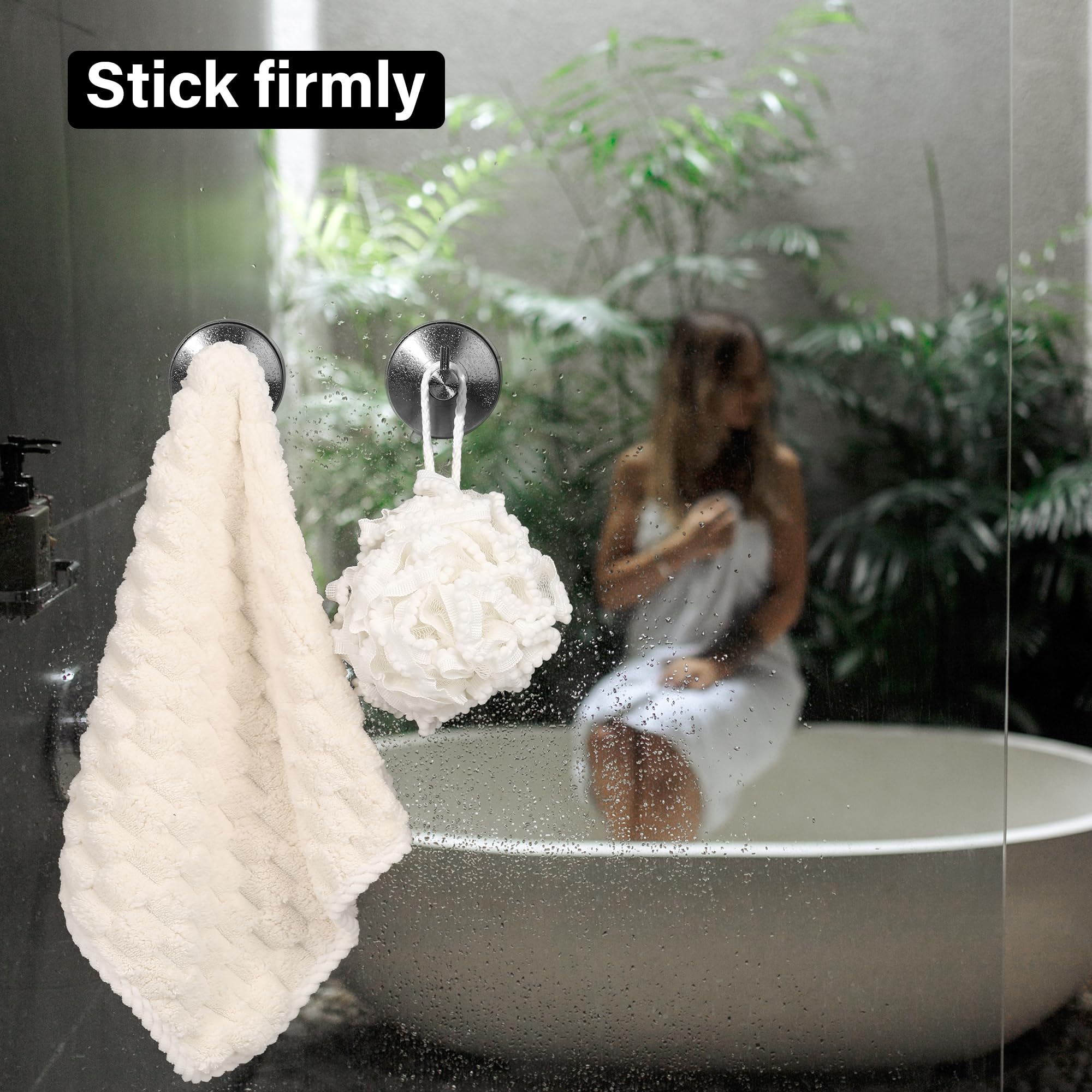 SVG HOME- Wall Hooks | 2 pcs Suction Cup Hooks Removable, Stainless Steel 304, for Most Household Walls | Shower Hooks Suction Cup | Towel Hooks for Bathrooms | Door Hanger Hook | Wall Hook (Silver)